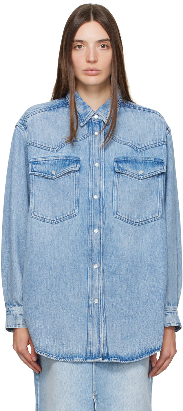 Isabel Marant Blue Taniami Denim Shirt In 30lu Light Blue - 53